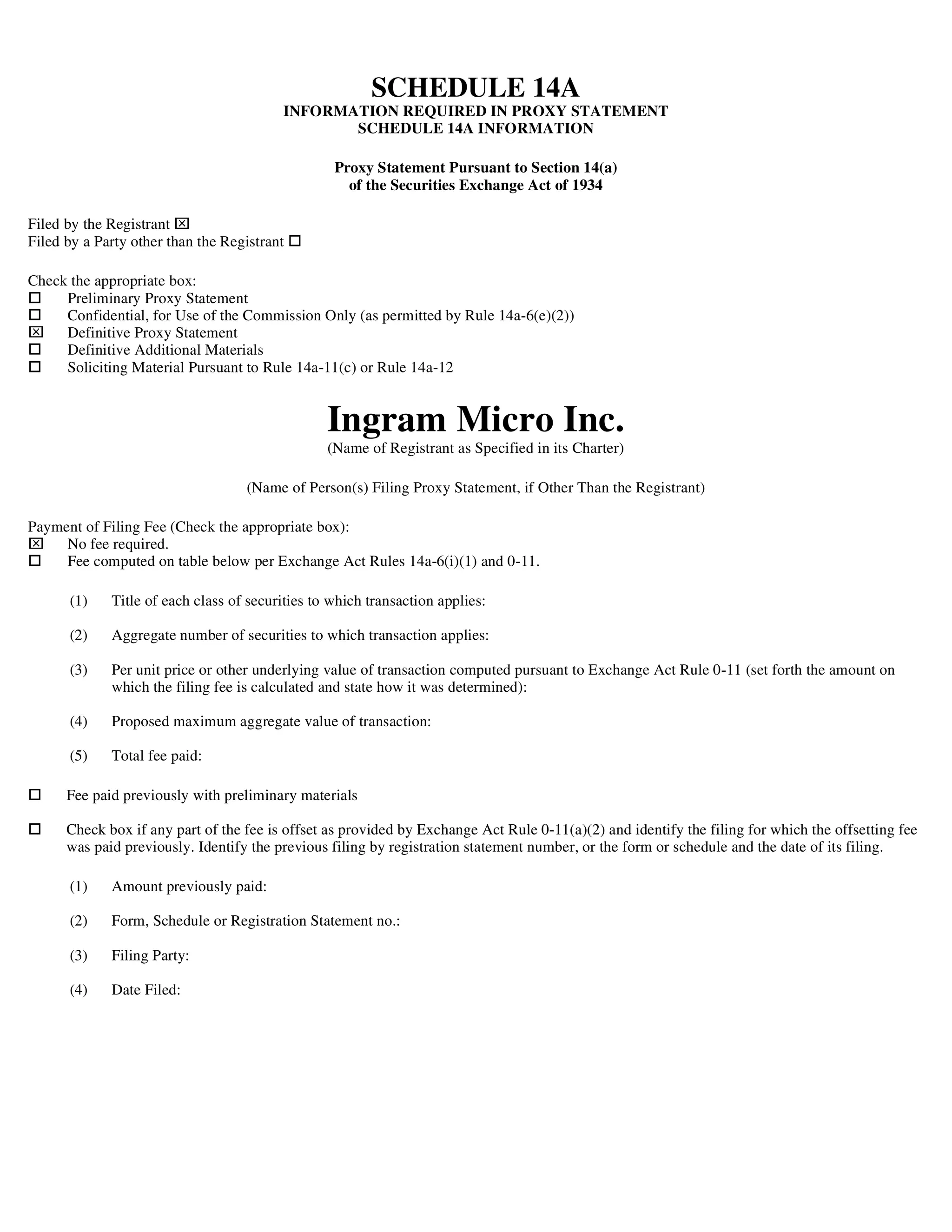 ingram micro Proxy Statement 2003 | PDF