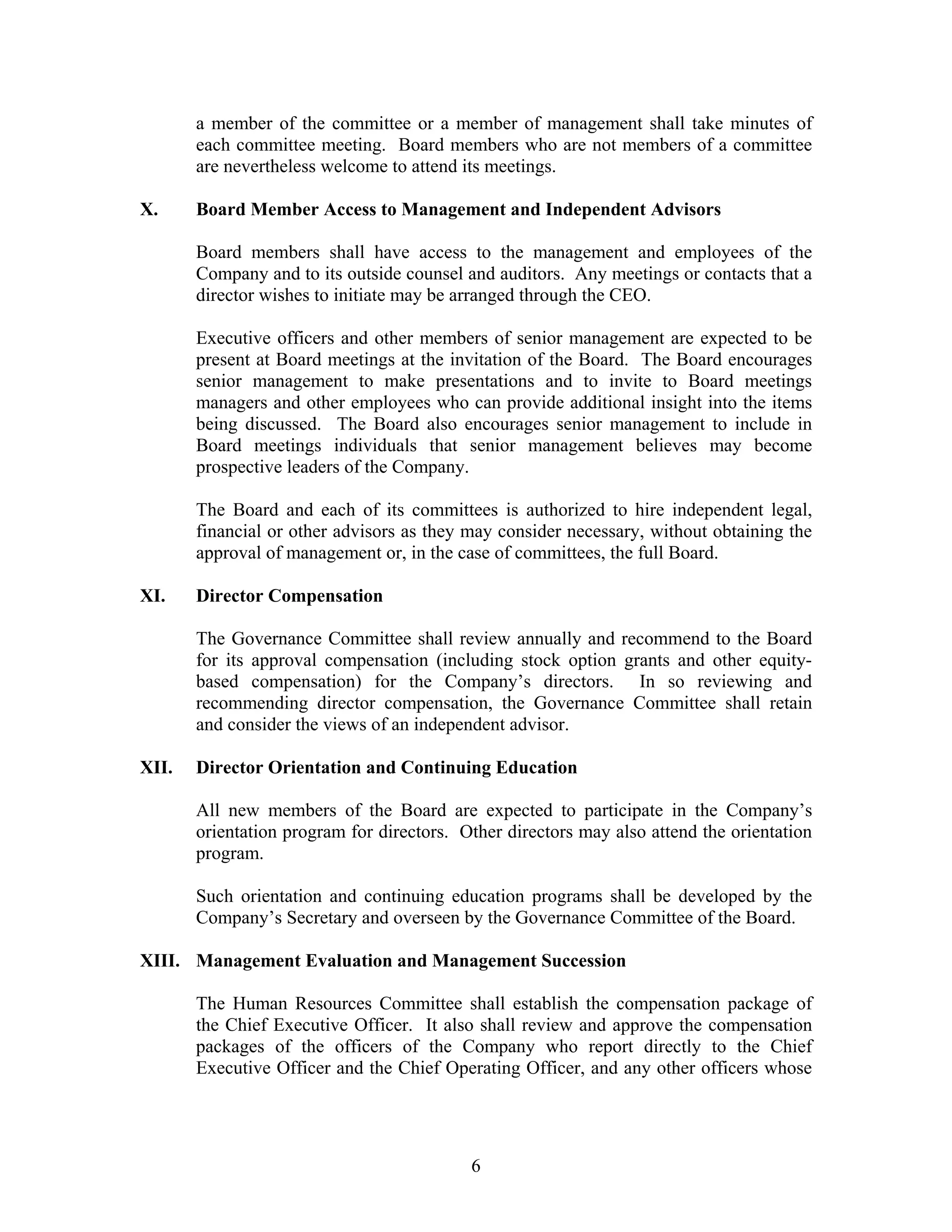 Corporate Governance Guidelines | PDF