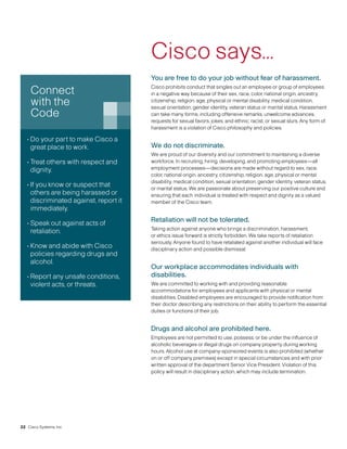 cisco systems Code of Business Conduct | PDF