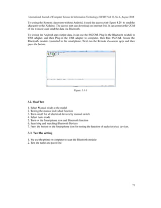 REMOTE CONTROL FOR SMART CLASSROOM WITH BLUETOOTH NETWORKS | PDF