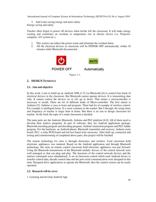 Remote Control for Smart Classroom with Bluetooth Networks | PDF