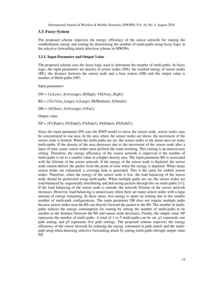 A MULTI-PATH ROUTING DETERMINATION METHOD FOR IMPROVING THE ENERGY EFFICIENCY IN SELECTIVE ...