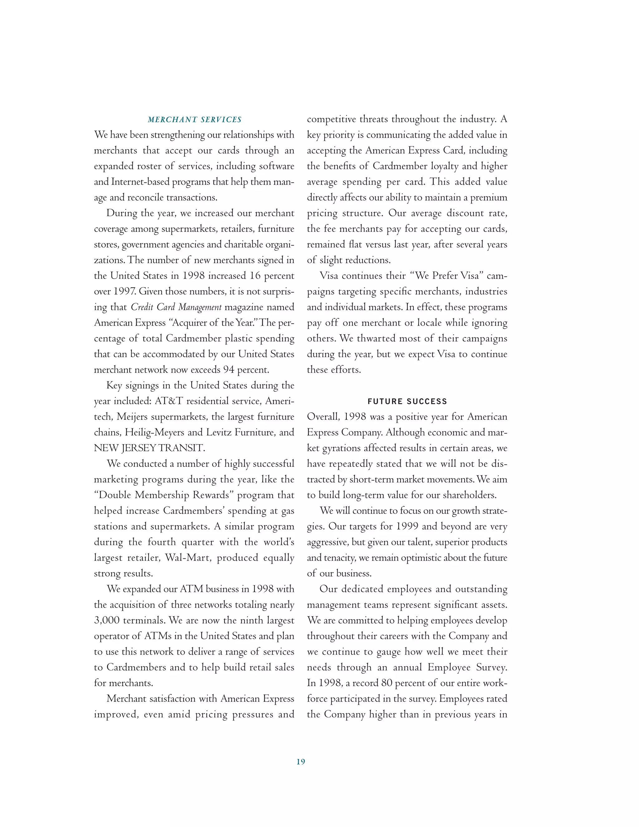 american express Annual Reports 1998 | PDF