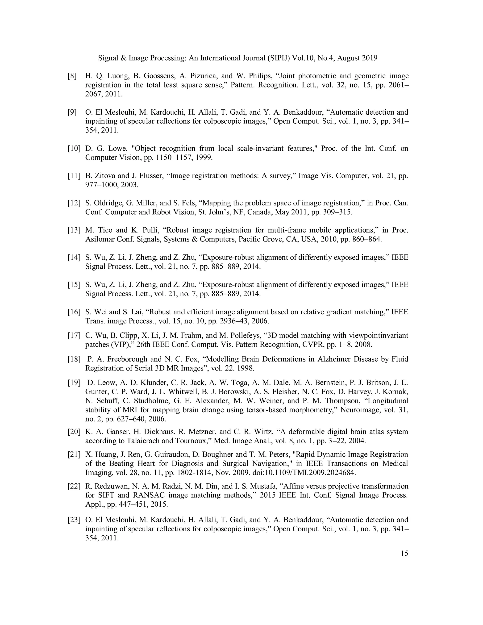 Ransac Based Motion Compensated Restoration for Colonoscopy Images | PDF