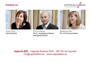 Uppsala BIO Life Science Pathfinder | PPT