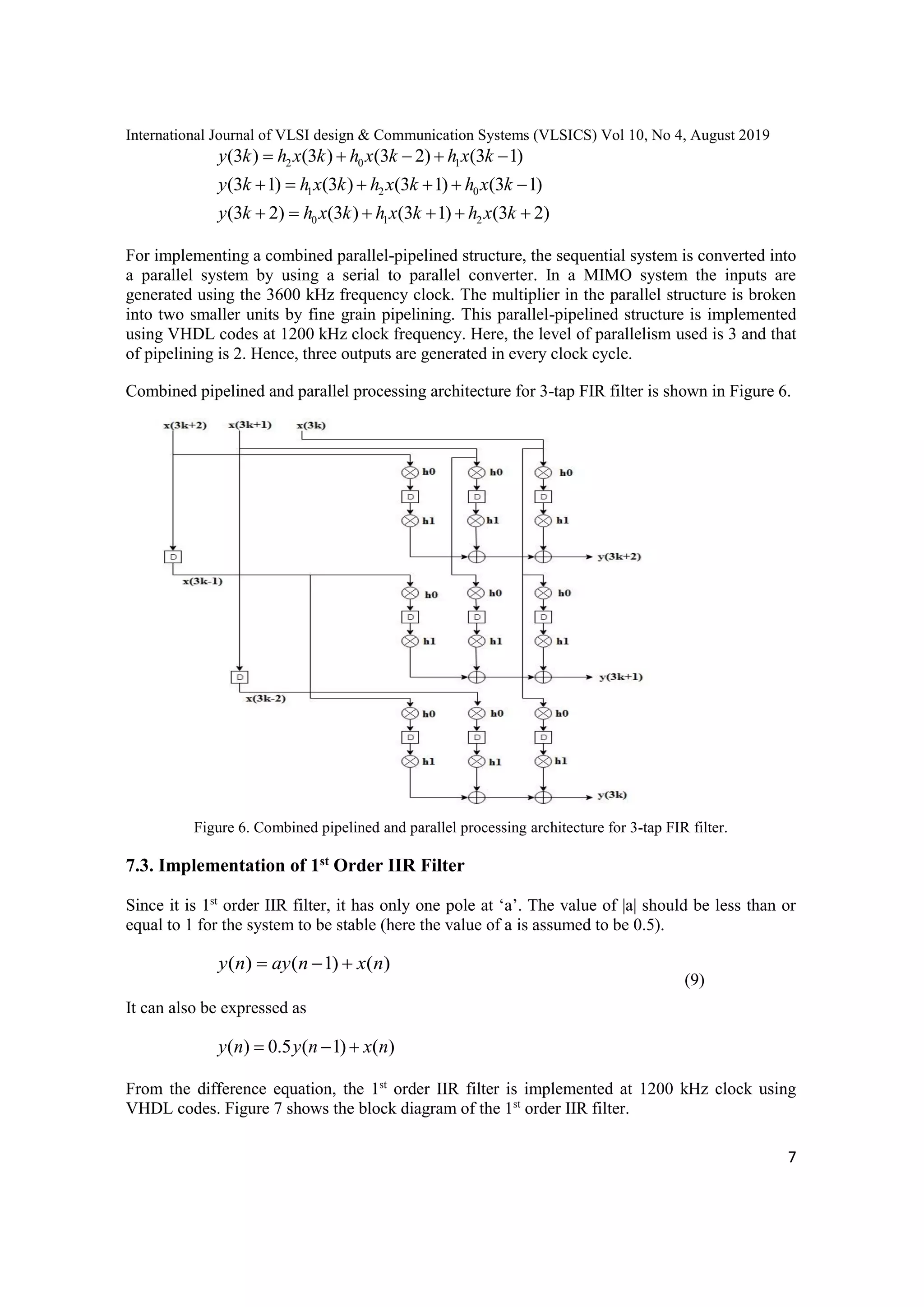 Design And Implementation Of Combined Pipelining And Parallel Processing Architecture For Fir