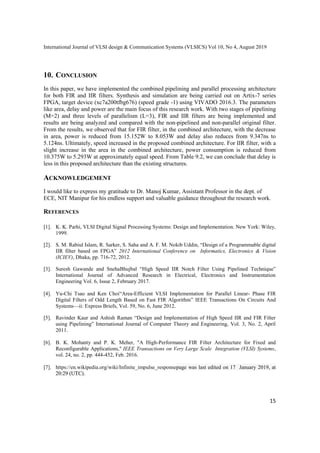DESIGN AND IMPLEMENTATION OF COMBINED PIPELINING AND PARALLEL PROCESSING ARCHITECTURE FOR FIR ...