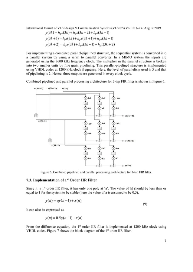 DESIGN AND IMPLEMENTATION OF COMBINED PIPELINING AND PARALLEL PROCESSING ARCHITECTURE FOR FIR ...