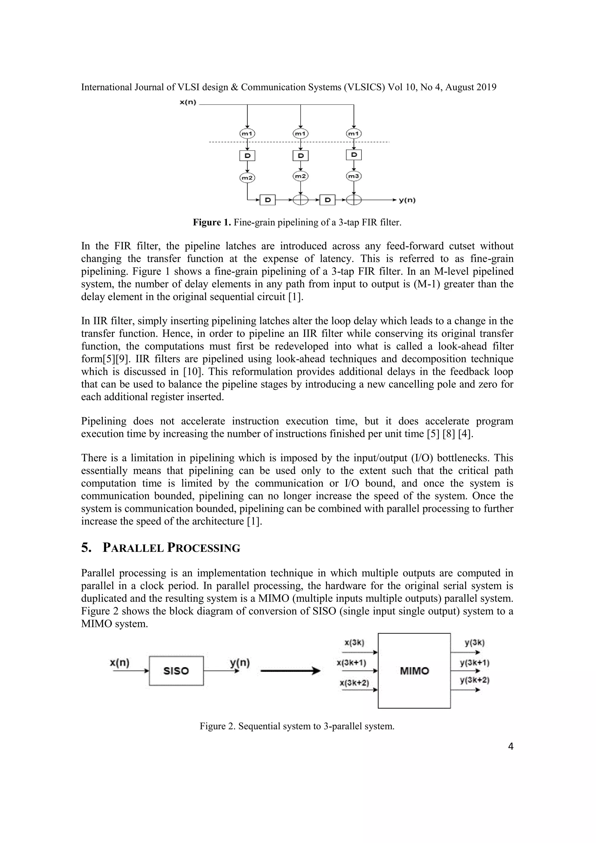 Design And Implementation Of Combined Pipelining And Parallel Processing Architecture For Fir