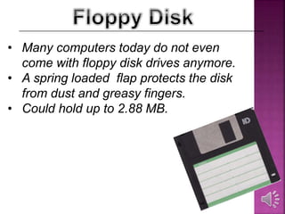 HDD FLOPPY & MODEM | PPTX | Data Storage and Warehousing | Computing