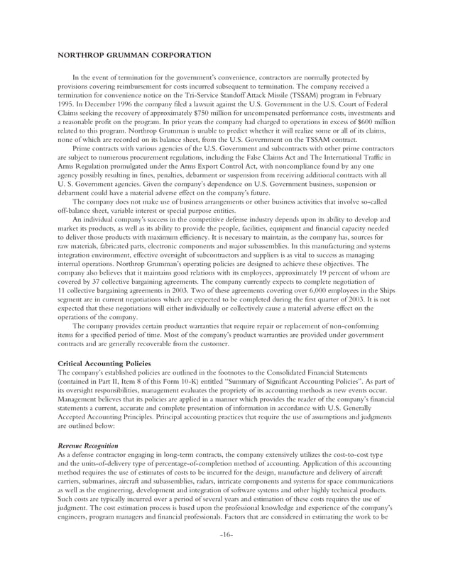 northrop grumman Annual Report 2002 | PDF