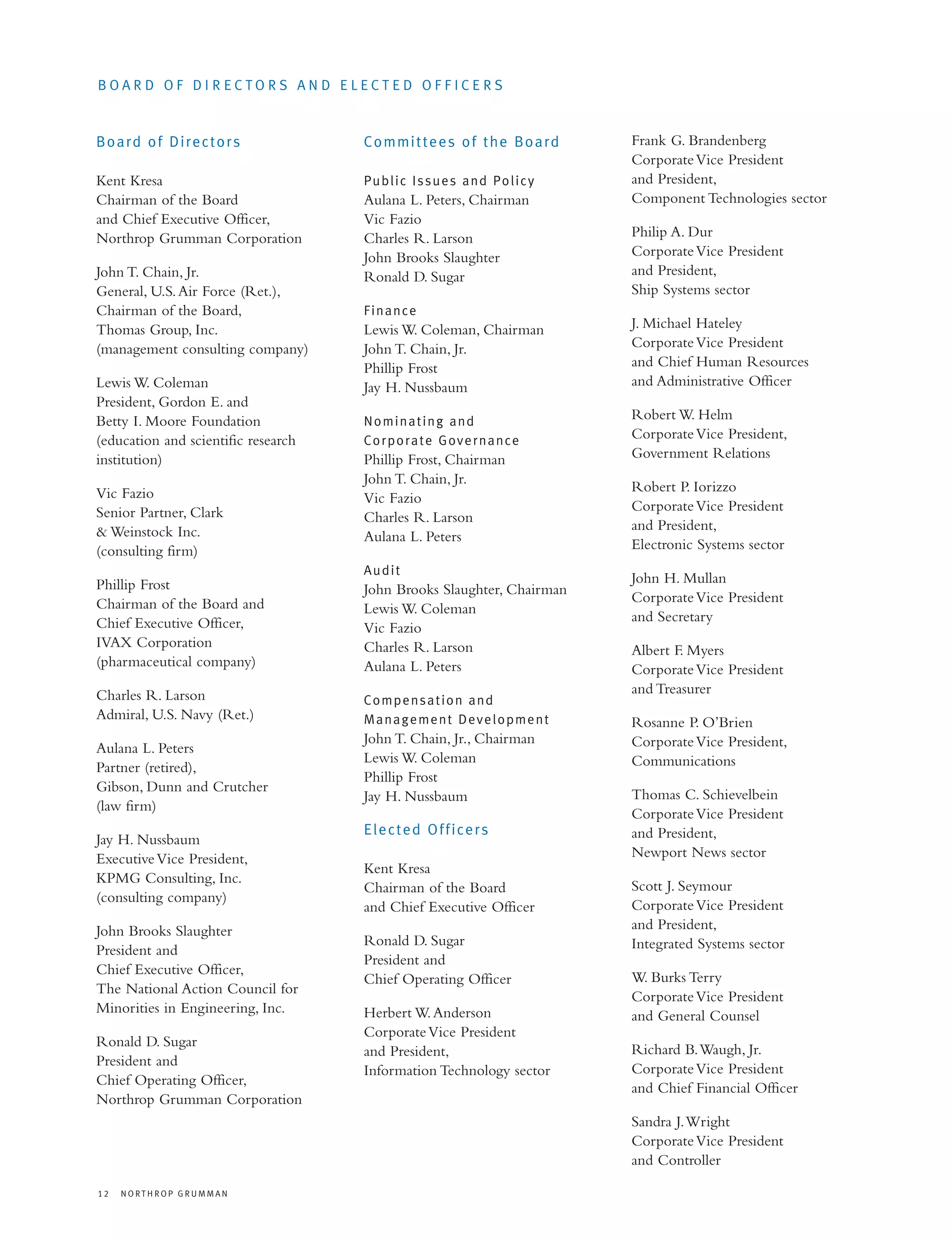 northrop grumman Annual Report 2001 | PDF