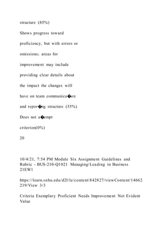 10421, 754 PM Module Six Assignment Guidelines and Rubric - | DOCX