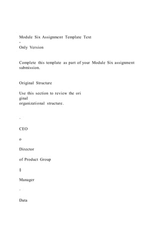 10421, 754 PM Module Six Assignment Guidelines and Rubric - | PDF