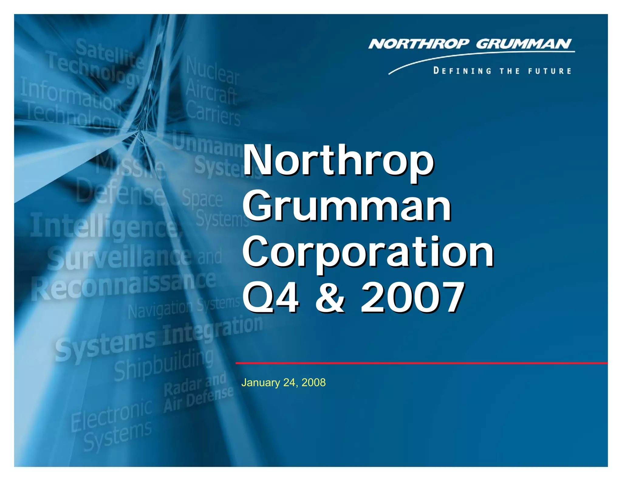 northrop grumman Slide Presentation 2007 4th | PDF