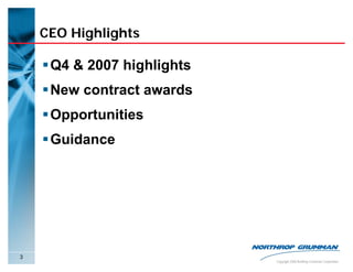 northrop grumman Slide Presentation 2007 4th | PDF | Business ...