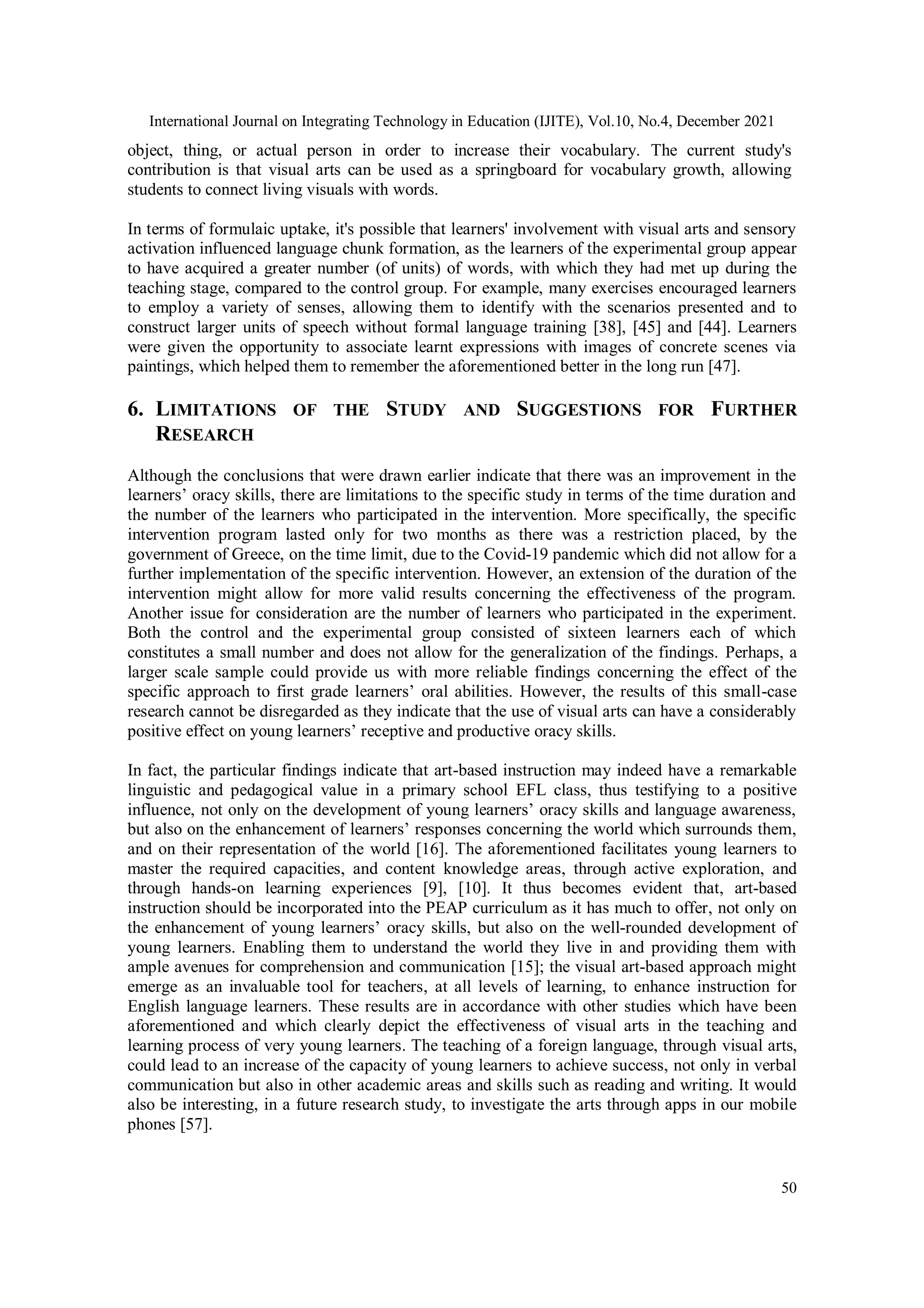 The Application of Art in the Enhancement of Speaking Skills in Greek ...