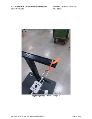 iMovR ZipDesk ANSI/BIFMA X5.5 Test Report | PDF