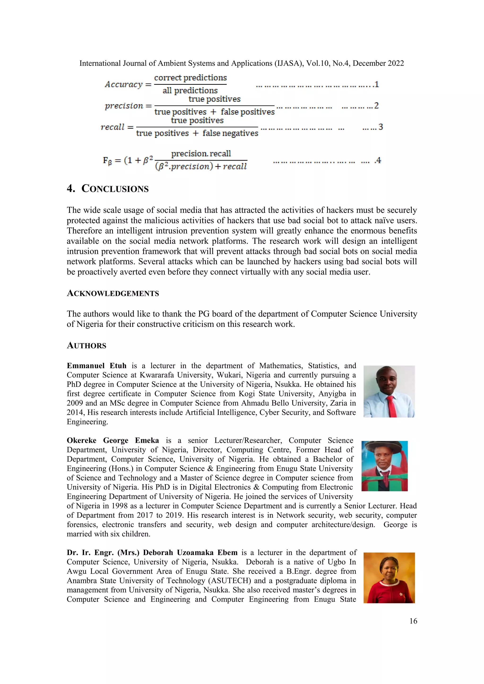 A CONCEPTUAL FRAMEWORK OF A DETECTIVE MODEL FOR SOCIAL BOT CLASSIFICATION | PDF
