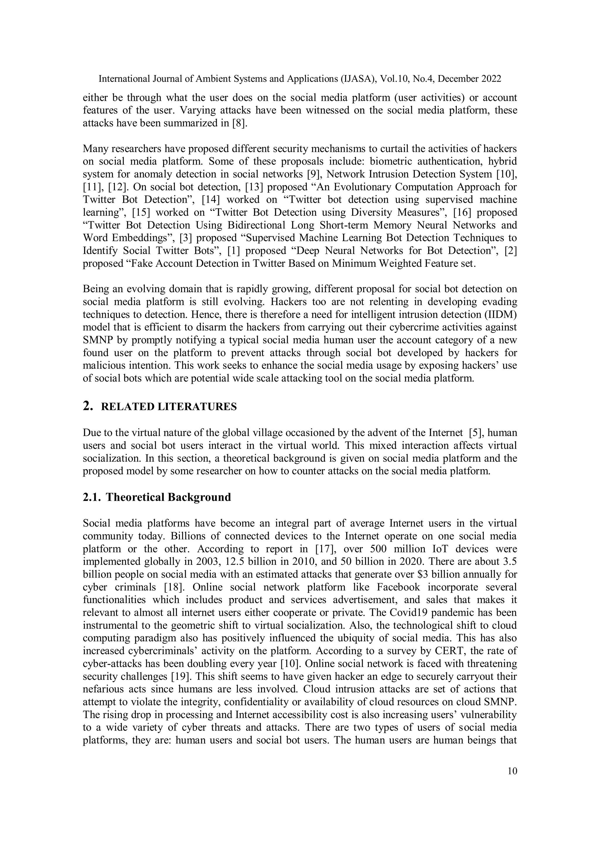 A CONCEPTUAL FRAMEWORK OF A DETECTIVE MODEL FOR SOCIAL BOT ...