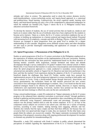 SPIRAL PROGRESSION APPROACH IN THE K TO 12 SCIENCE CURRICULUM: A ...