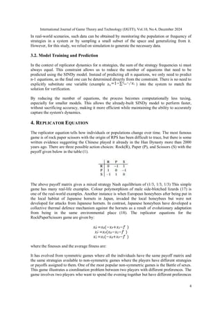 PREDICTING THE REPLICATOR EQUATION USING DEEP LEARNING IN EVOLUTIONARY DYNAMICS | PDF
