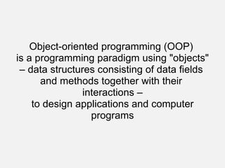 OOP_1_TEG | PPT | Programming Languages | Computing