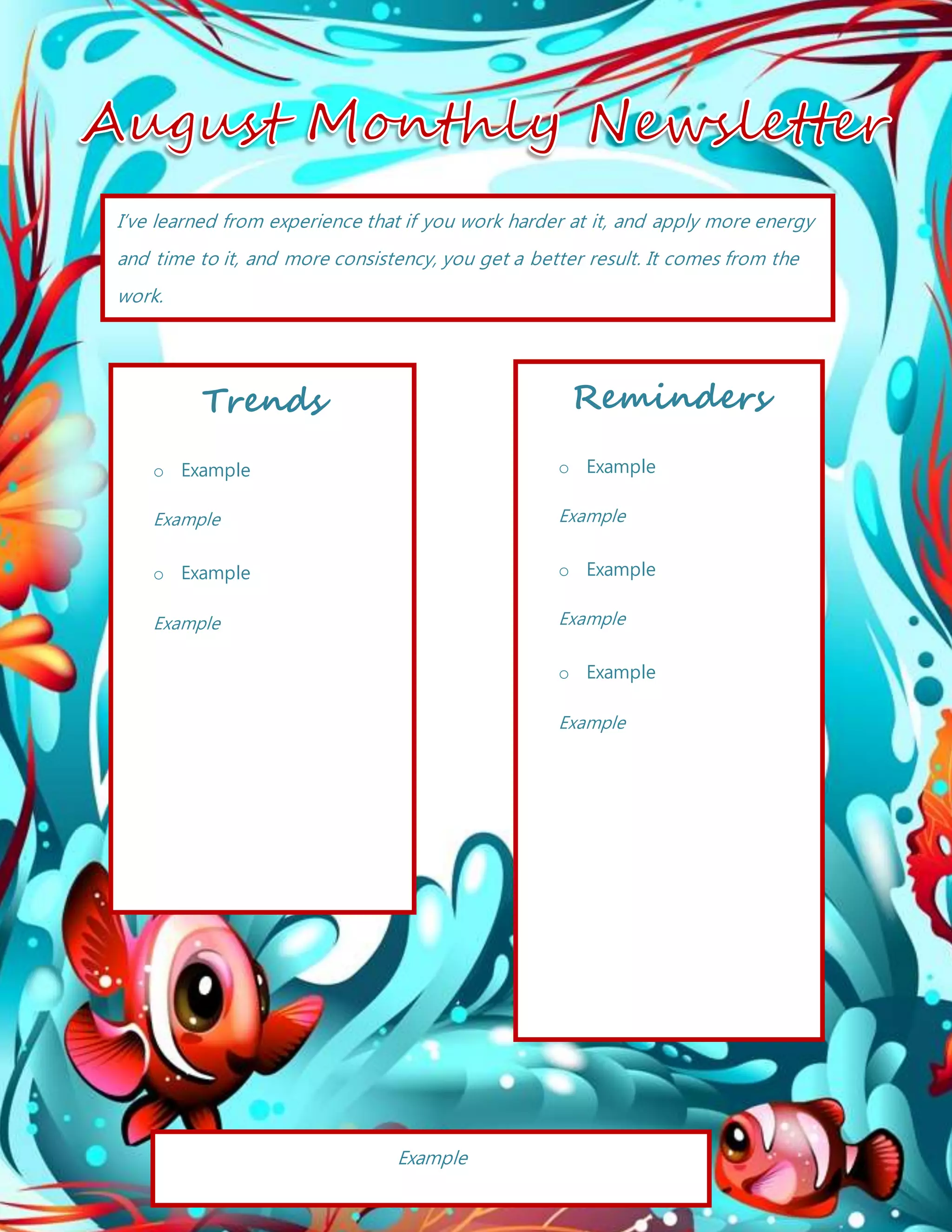 August Monthly Newsletter | PDF