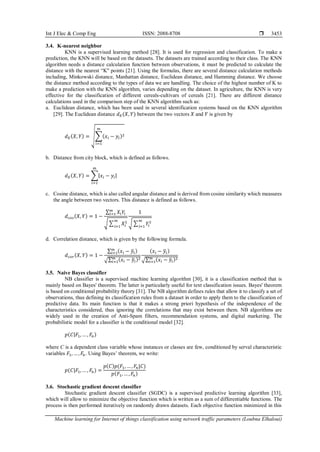 Machine learning for internet of things classification using network traffic parameters | PDF