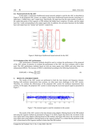 Acoustic echo cancellation system based on Laguerre method and neural network | PDF