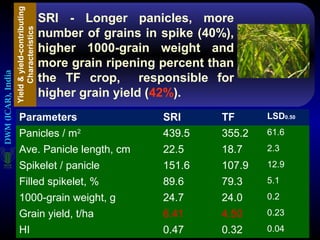 1043 Influence of System of Rice Intensification (SRI) practices on ...