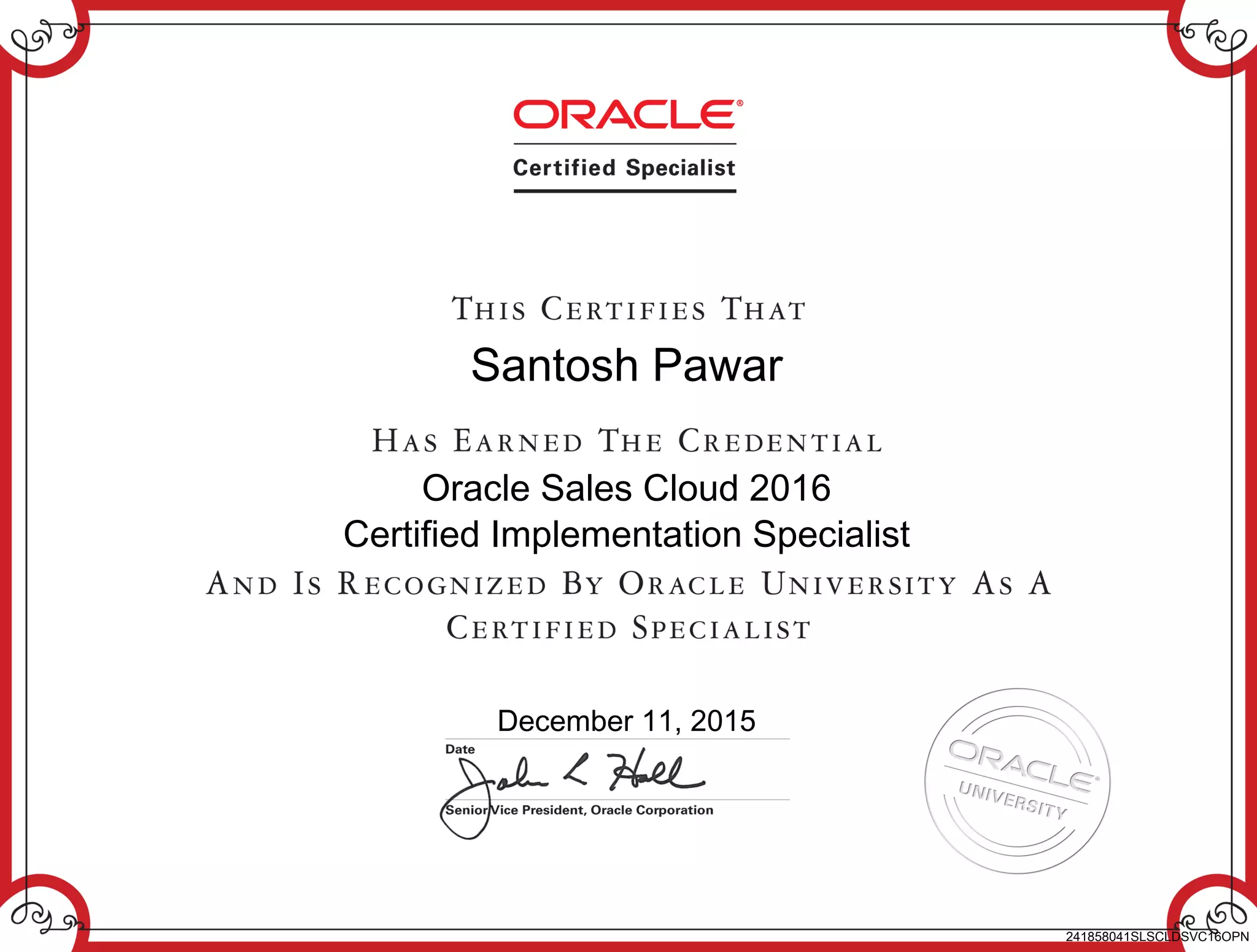 Oracle Sales Cloud 2016 Certified Implementation Specialist_Santosh ...
