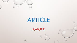 Articles a an the power point presentation | PPT