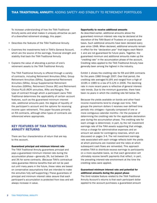 TIAA Traditional Annuity: Adding Safety and Stability to Retirement ...