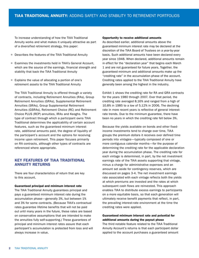 TIAA Traditional Annuity: Adding Safety and Stability to Retirement ...