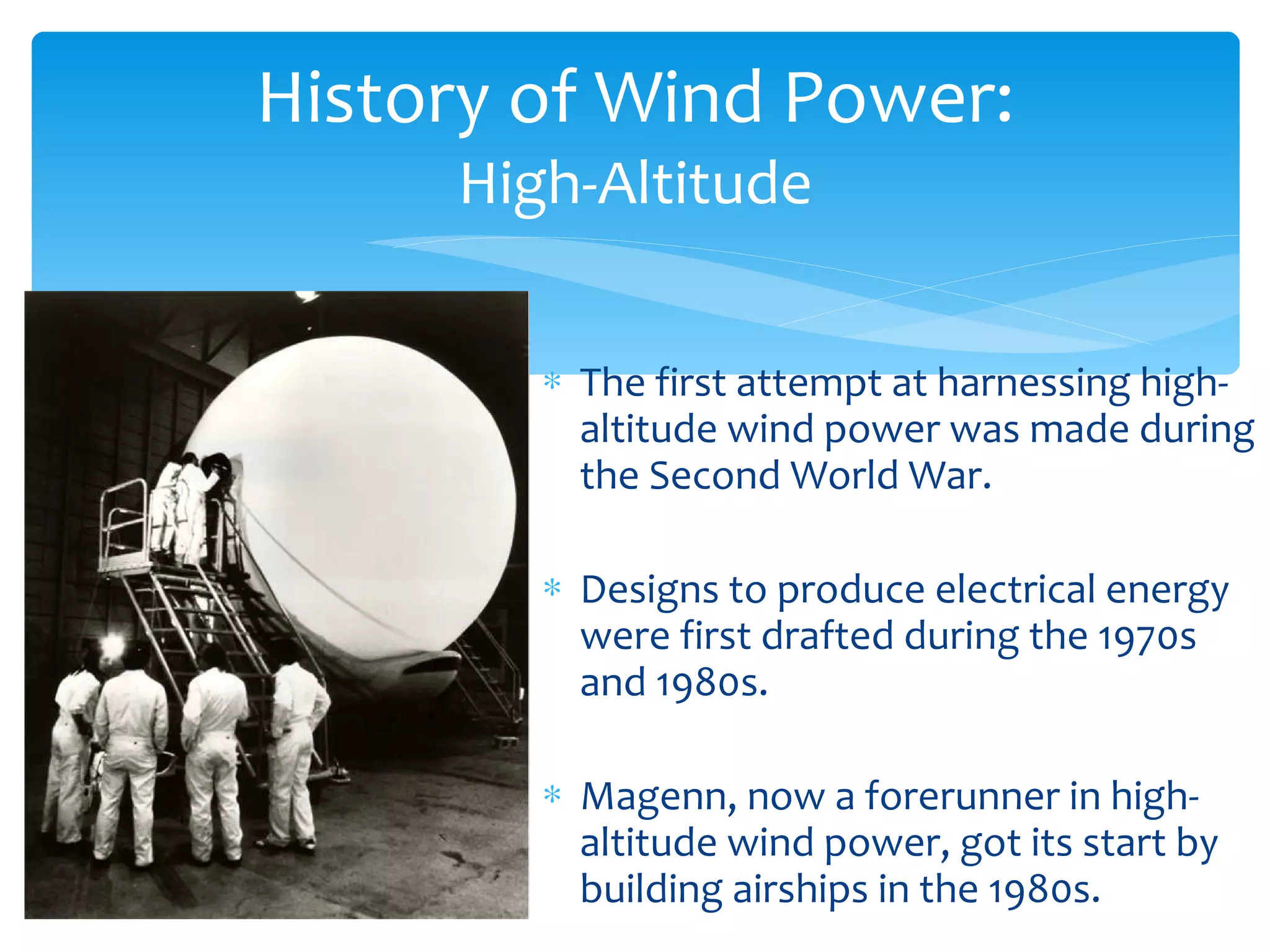 A Look at High-Altitude Wind Power Generation | PPT