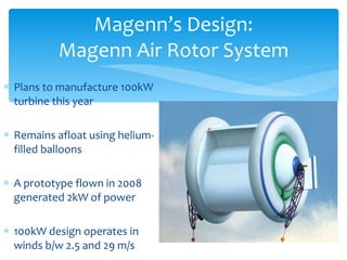 A Look at High-Altitude Wind Power Generation | PPT