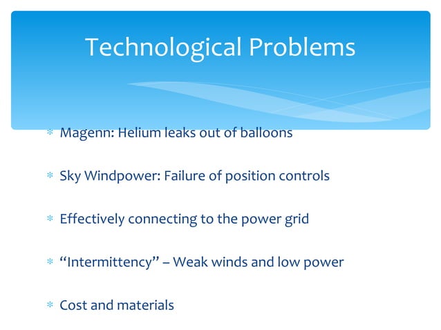 A Look at High-Altitude Wind Power Generation | PPT