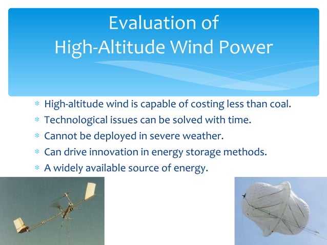 A Look at High-Altitude Wind Power Generation | PPT