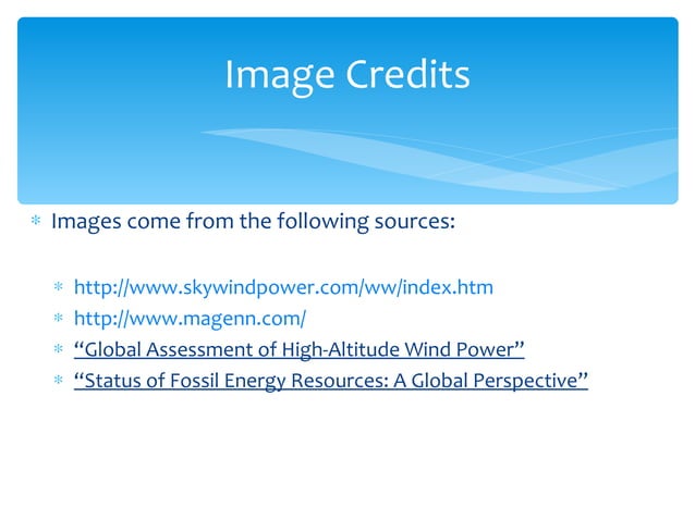A Look at High-Altitude Wind Power Generation | PPT