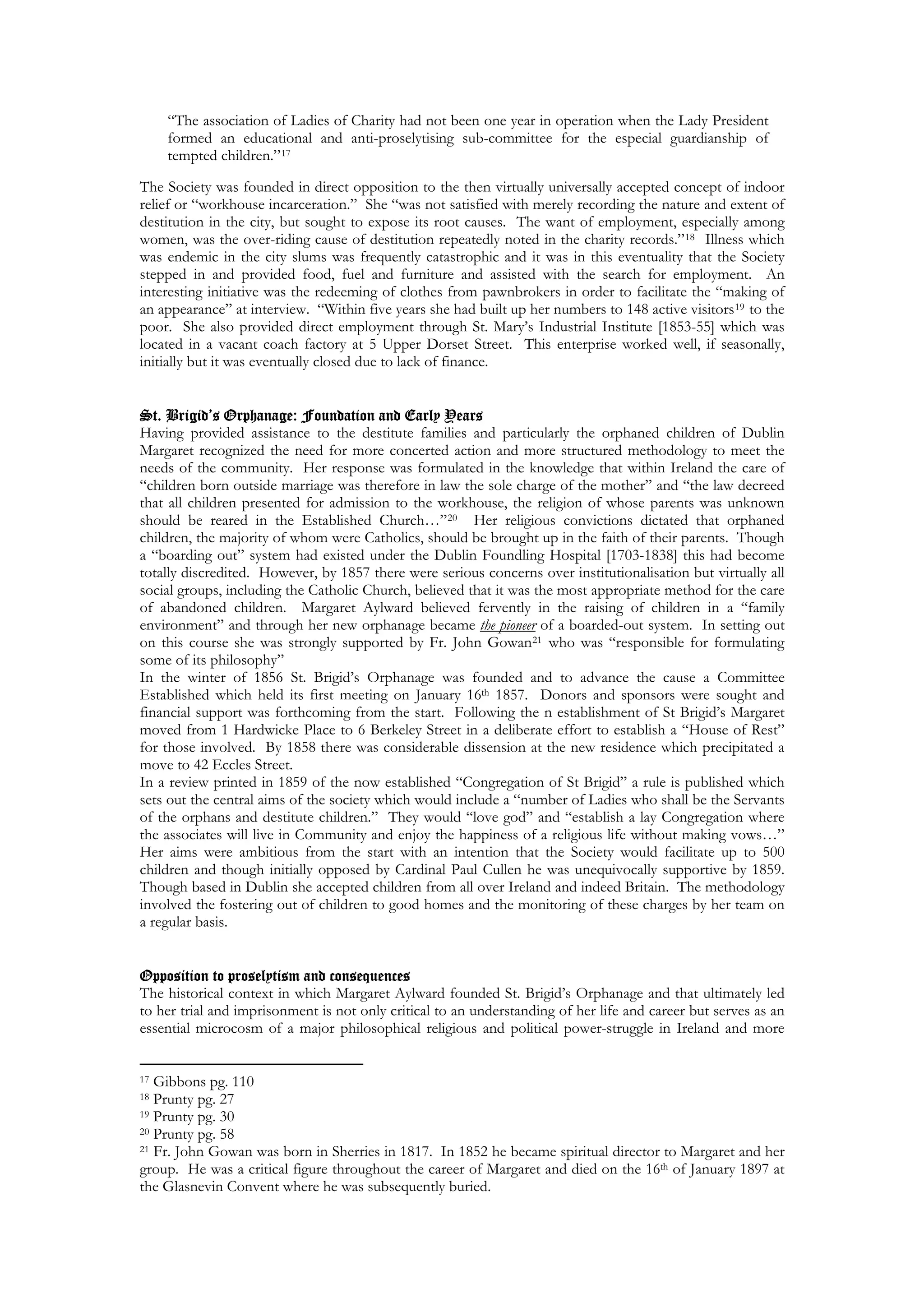 Margaret Louisa Aylward, Foundress of the Sisters of the Holy Faith | PDF