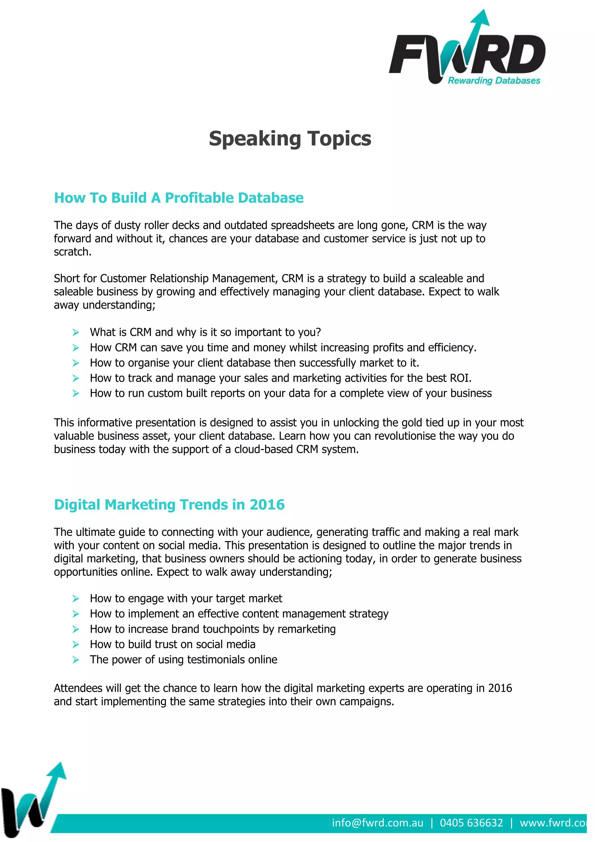 Short Presentation Topics | PDF