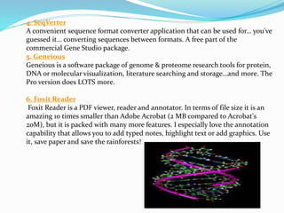 Molecular Biology Software Links | PPT