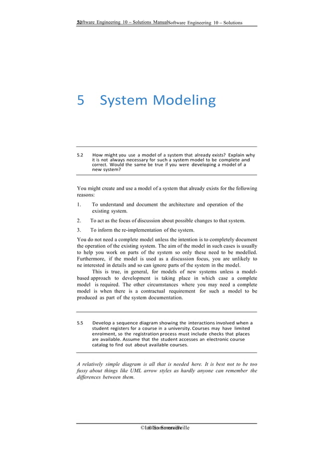 [PDF Download] Software Engineering 10th Edition Sommerville Solutions Manual fulll chapter | PDF