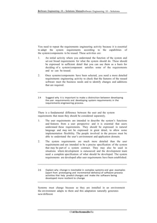 [PDF Download] Software Engineering 10th Edition Sommerville Solutions Manual fulll chapter | PDF
