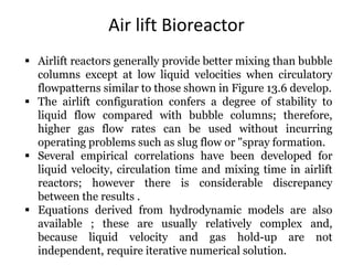 Bubble and Airlift bioreactors types and applications | PPTX