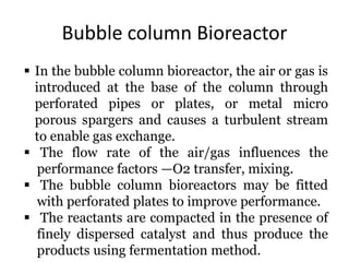 Bubble and Airlift bioreactors types and applications | PPTX