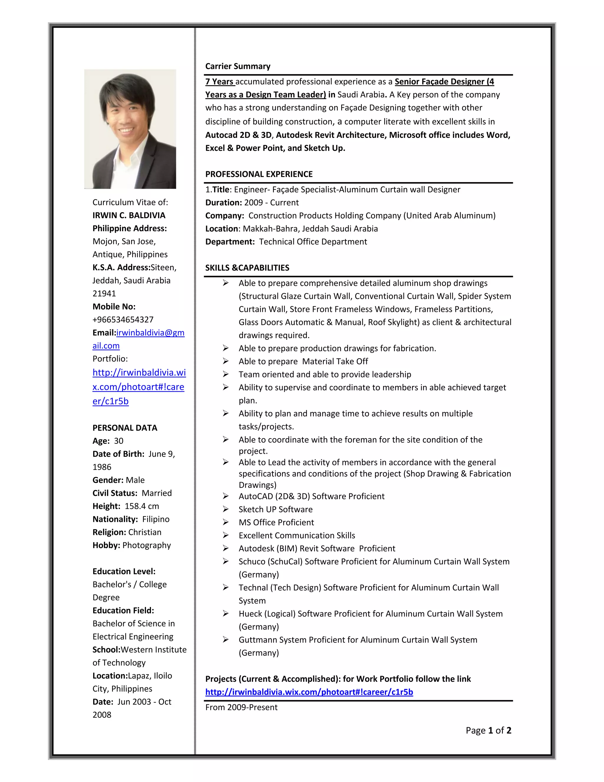 Irwin Baldivia Resume | PDF