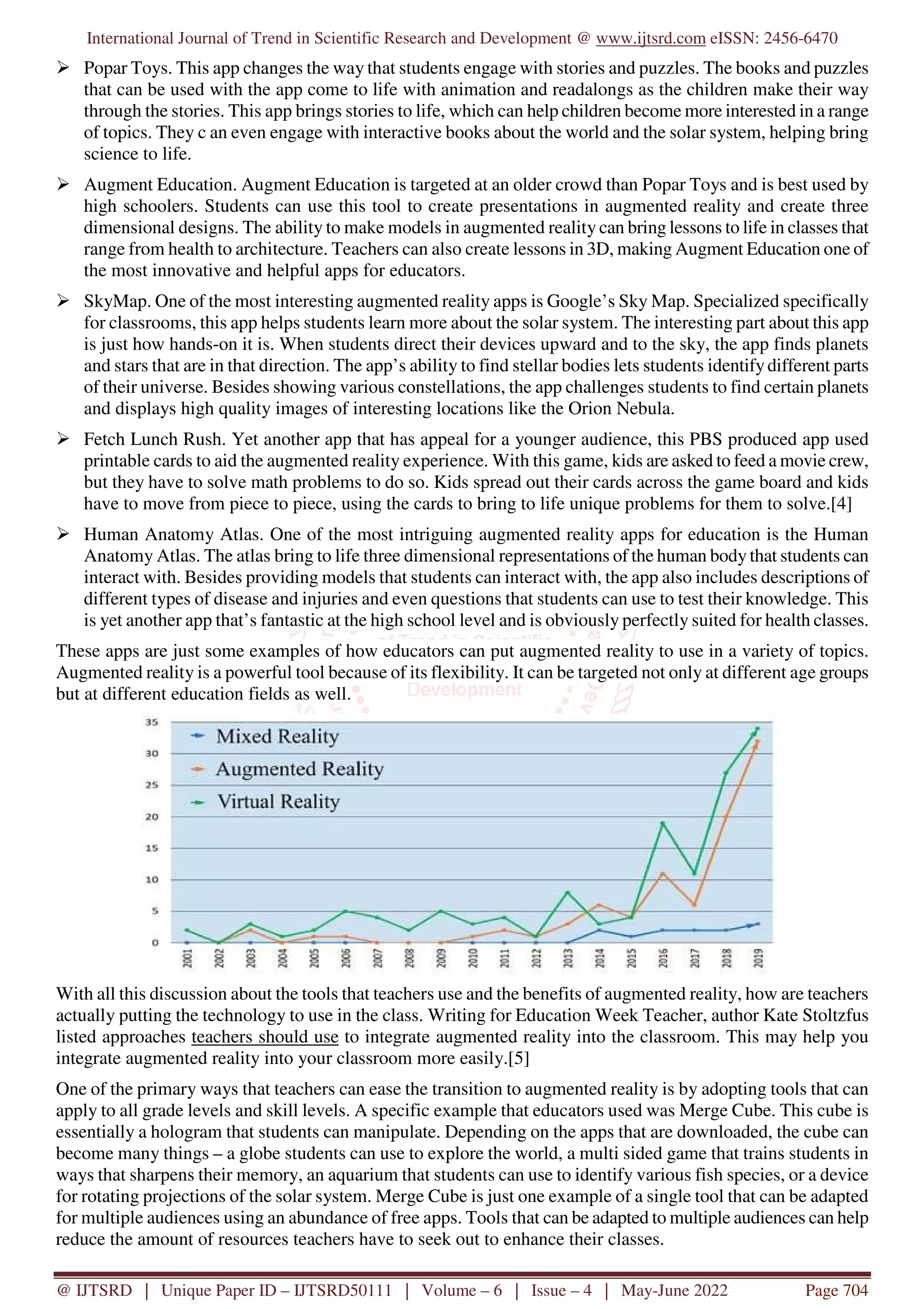 Augmented Reality AR in the Classroom | PDF