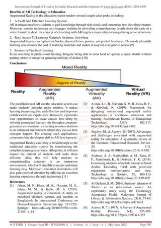 Augmented Reality AR in the Classroom | PDF